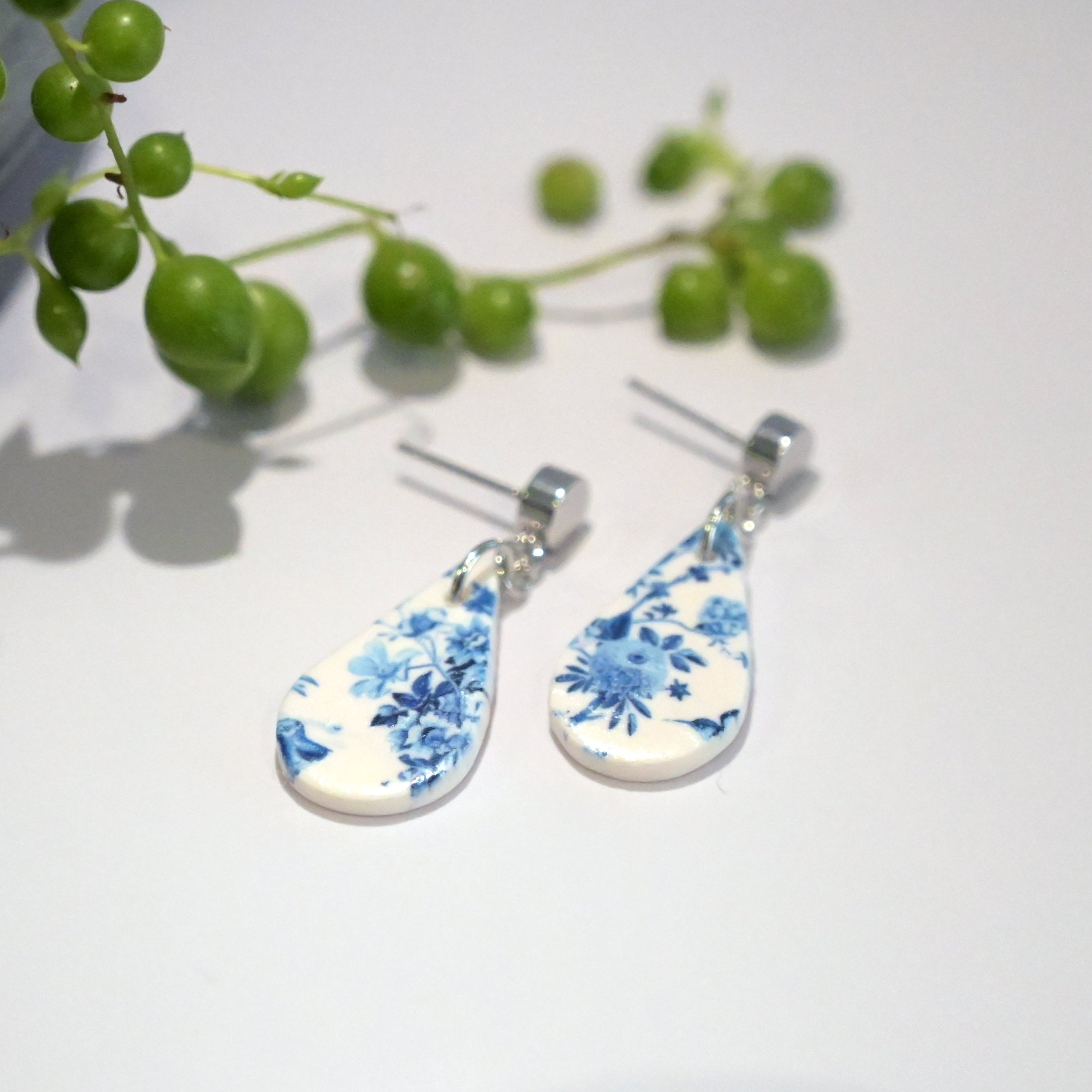 Handmade Floral Earrings | Polymer Clay Jewellery | Polly Plant